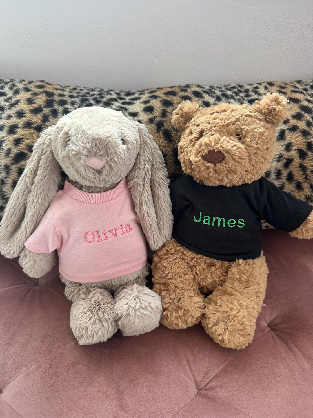 Personalised Embroidered Teddy Tee Custom T Shirt for Jellycat - Etsy ...