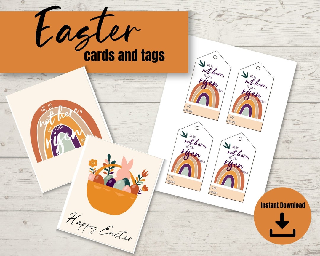 Christian Easter Printable Tags - Etsy