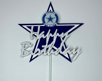 Dallas Cowboys Birthday Cake Topper - Etsy