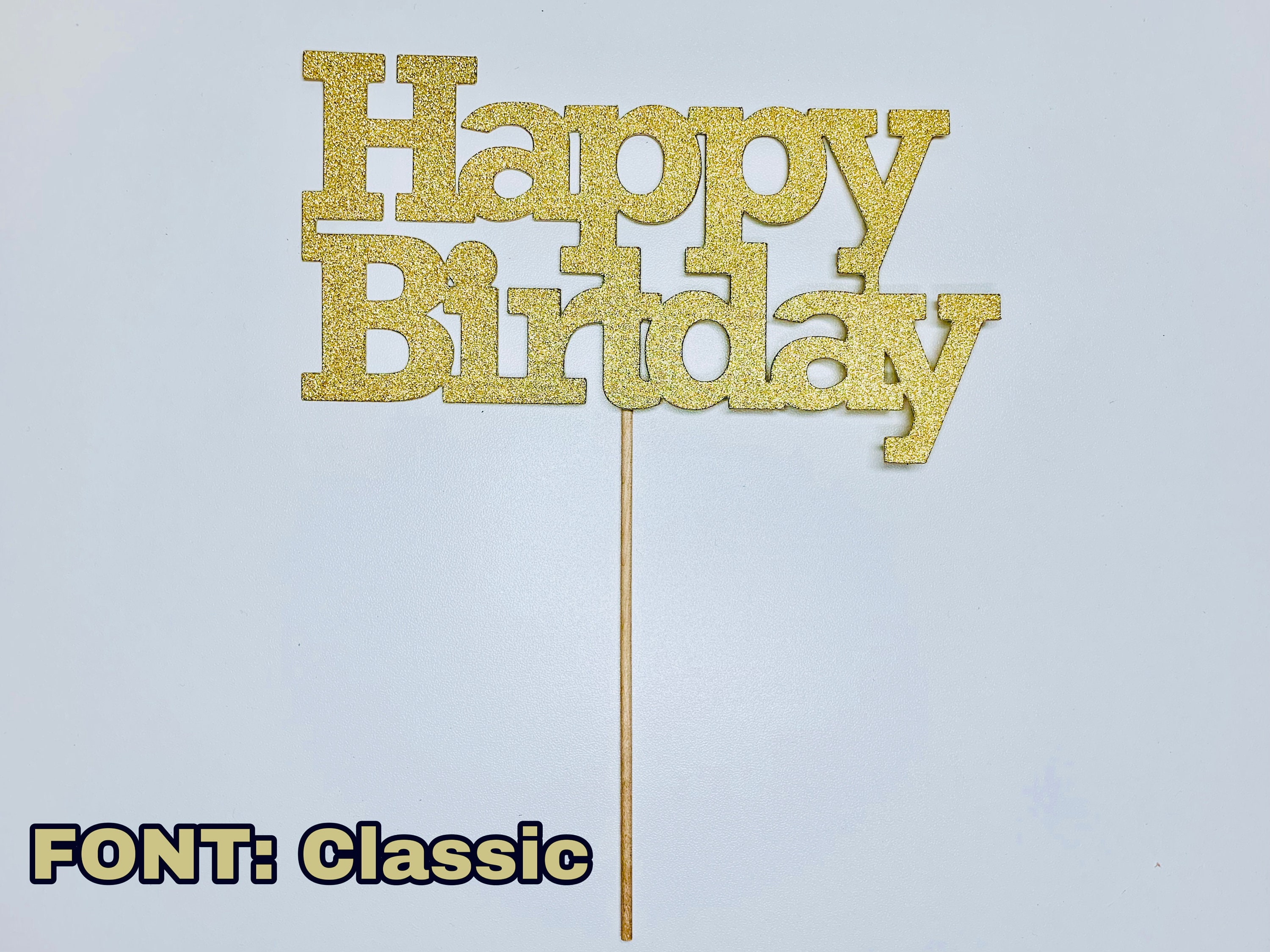 Happy Birthday Cake Topper - Etsy