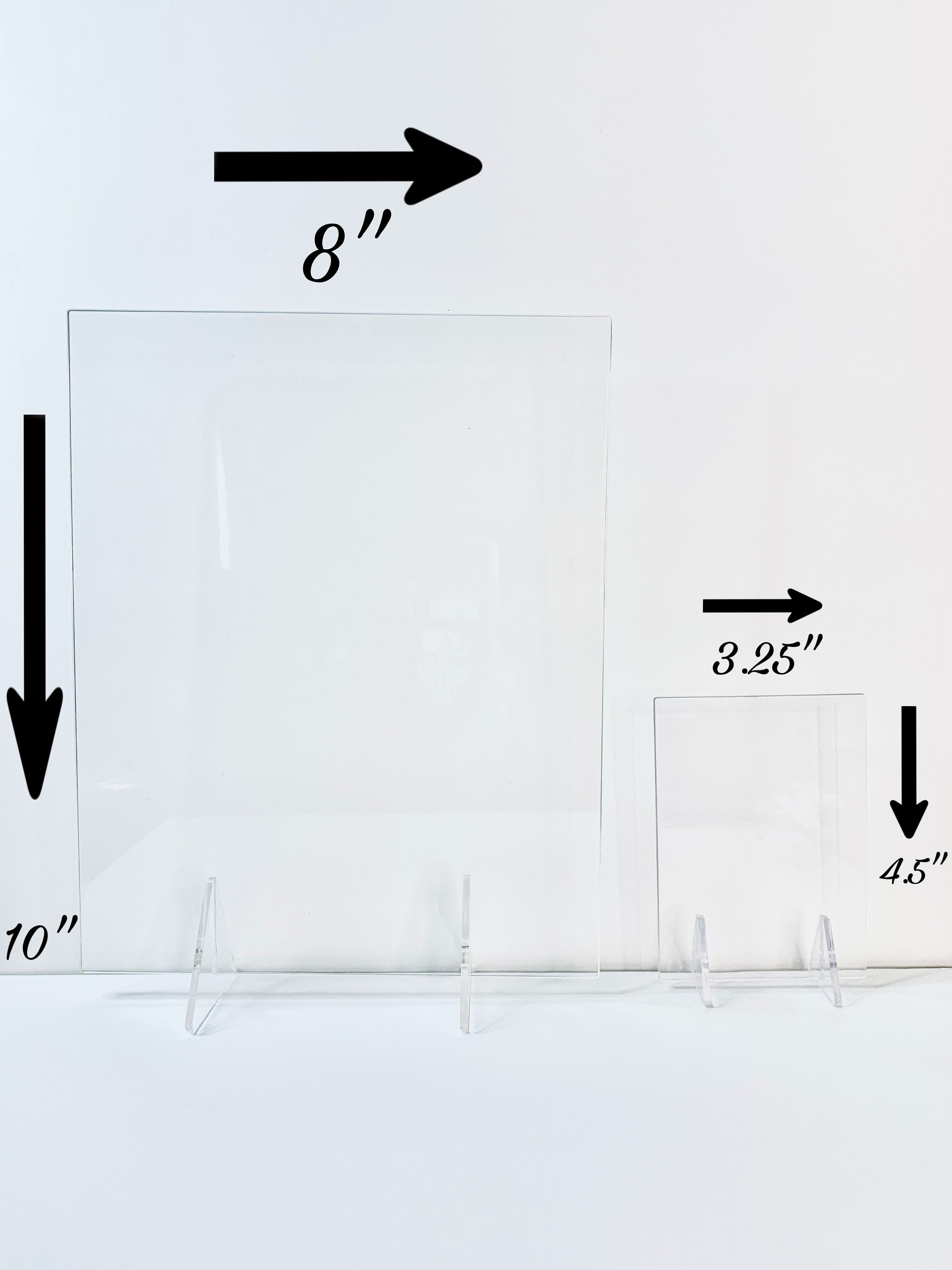 Blank Acrylic Table Sign With Stands, Blank Table Numbers Sign, Custom ...