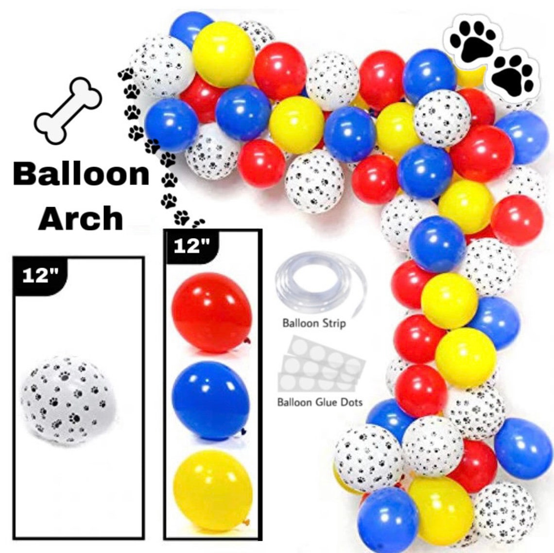 Custom Inspired Paw Balloon Arch - Etsy
