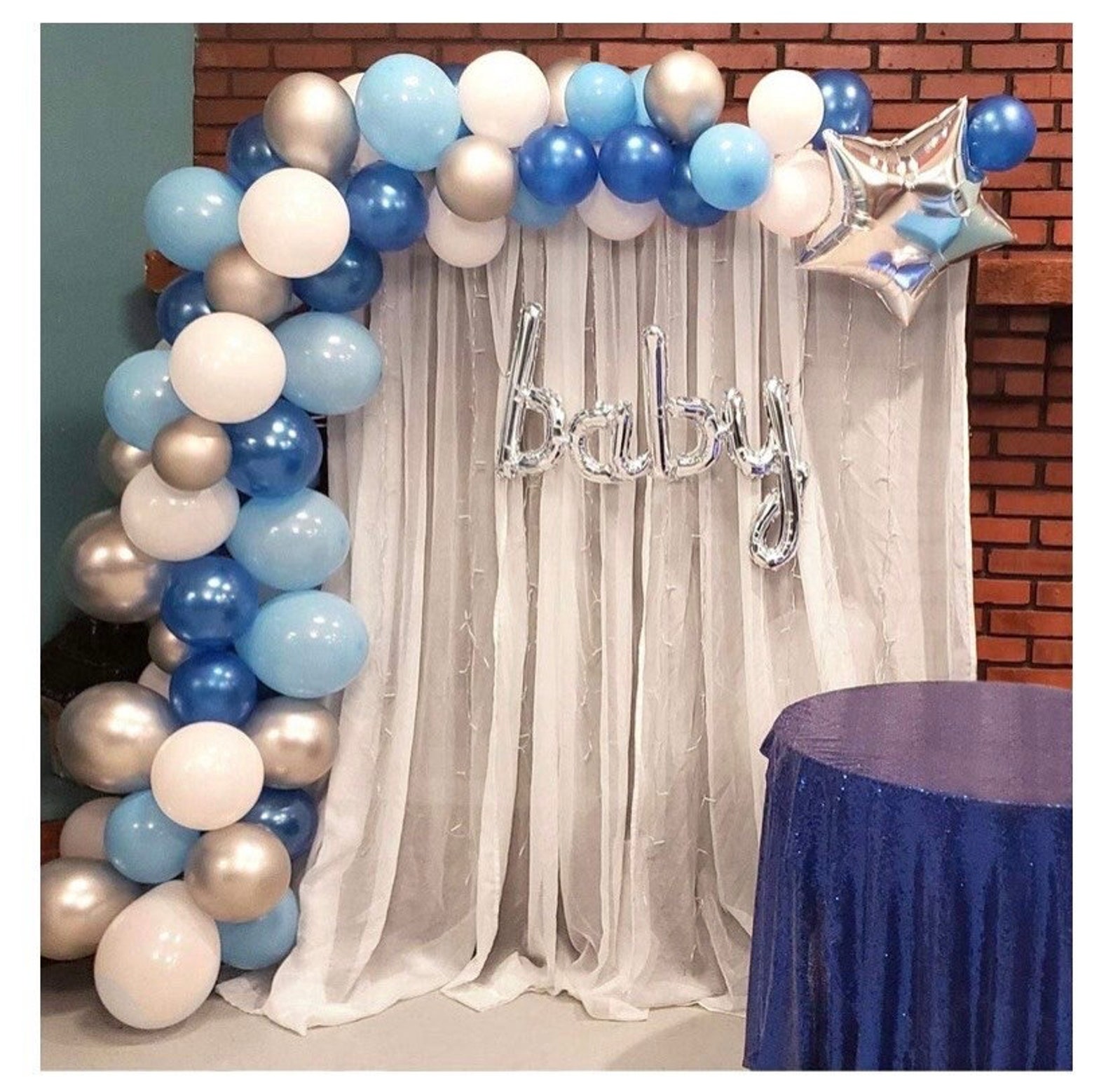 Blue Balloon Arch / Baby Shower Arch / Birthday Arch - Etsy