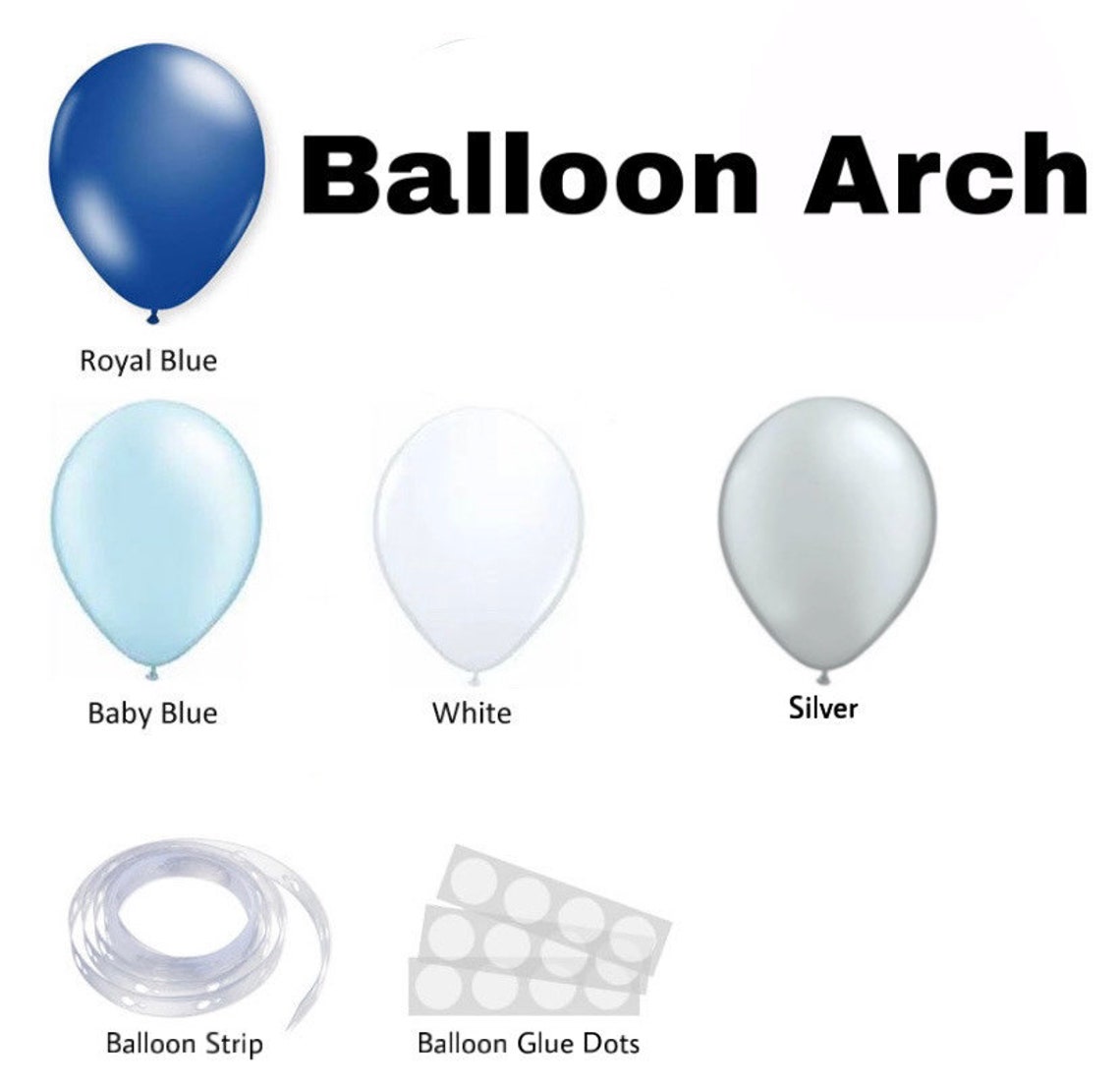 Blue Balloon Arch / Baby Shower Arch / Birthday Arch - Etsy