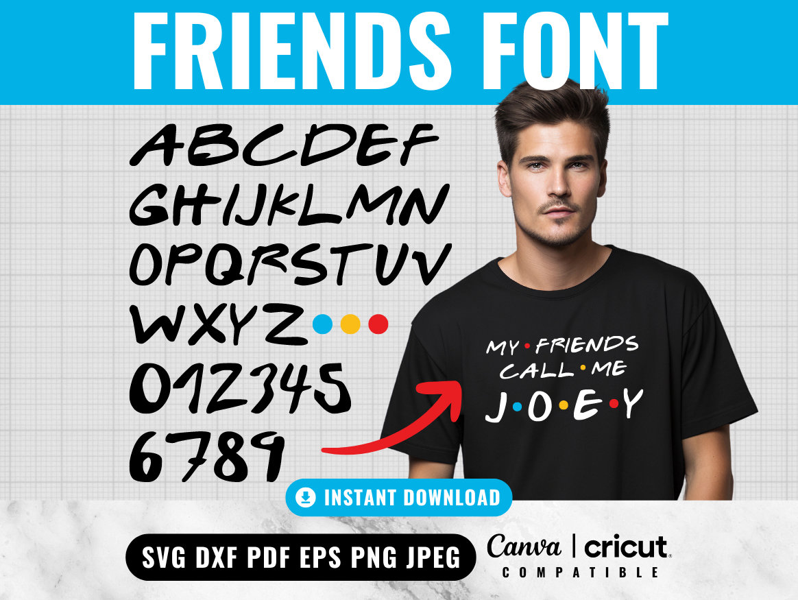Friends Font Svg Download, Friends Font for Cricut, Friends Font Png ...