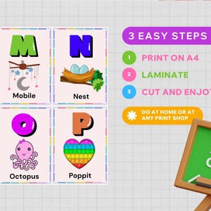 26 ABC Flash Cards, Educational A-Z Flash Cards, Alphabet Cards ...