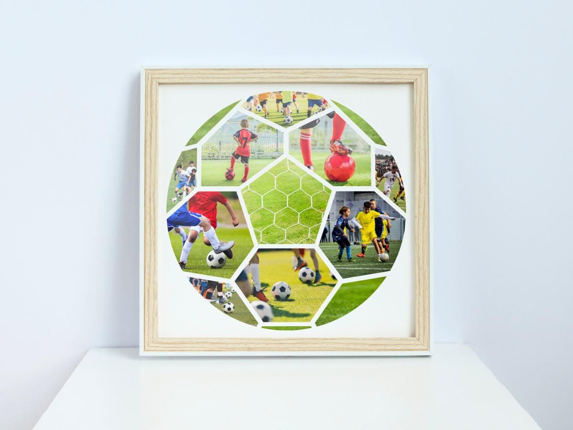 Soccer Ball Photo Collage: Canva Frame Design (digital Download) - Etsy