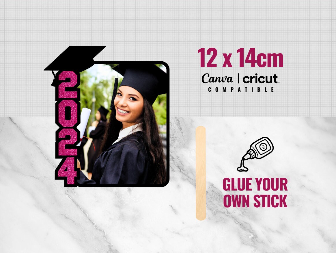 2024 Graduation Paddle Fan Template,graduate Fan 2024 Photo Frame ...