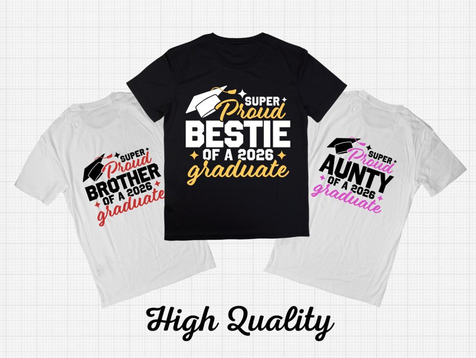 Proud Graduate 2026 SVG PNG Bundle: Family Designs - Etsy