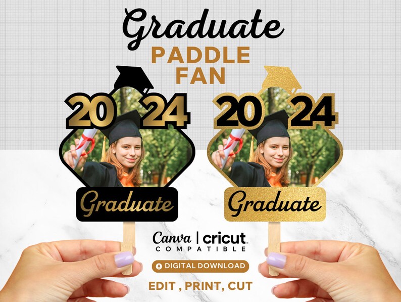Graduation Paddle Fan Template, Graduate Fan 2024, Graduate Fan Svg ...