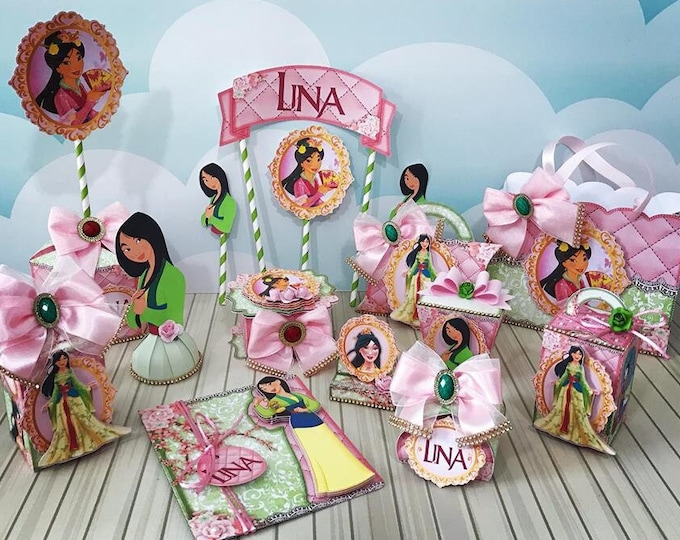 Mulan Party Kit Printable Personalized, Mulan Birthday Party Decoration ...