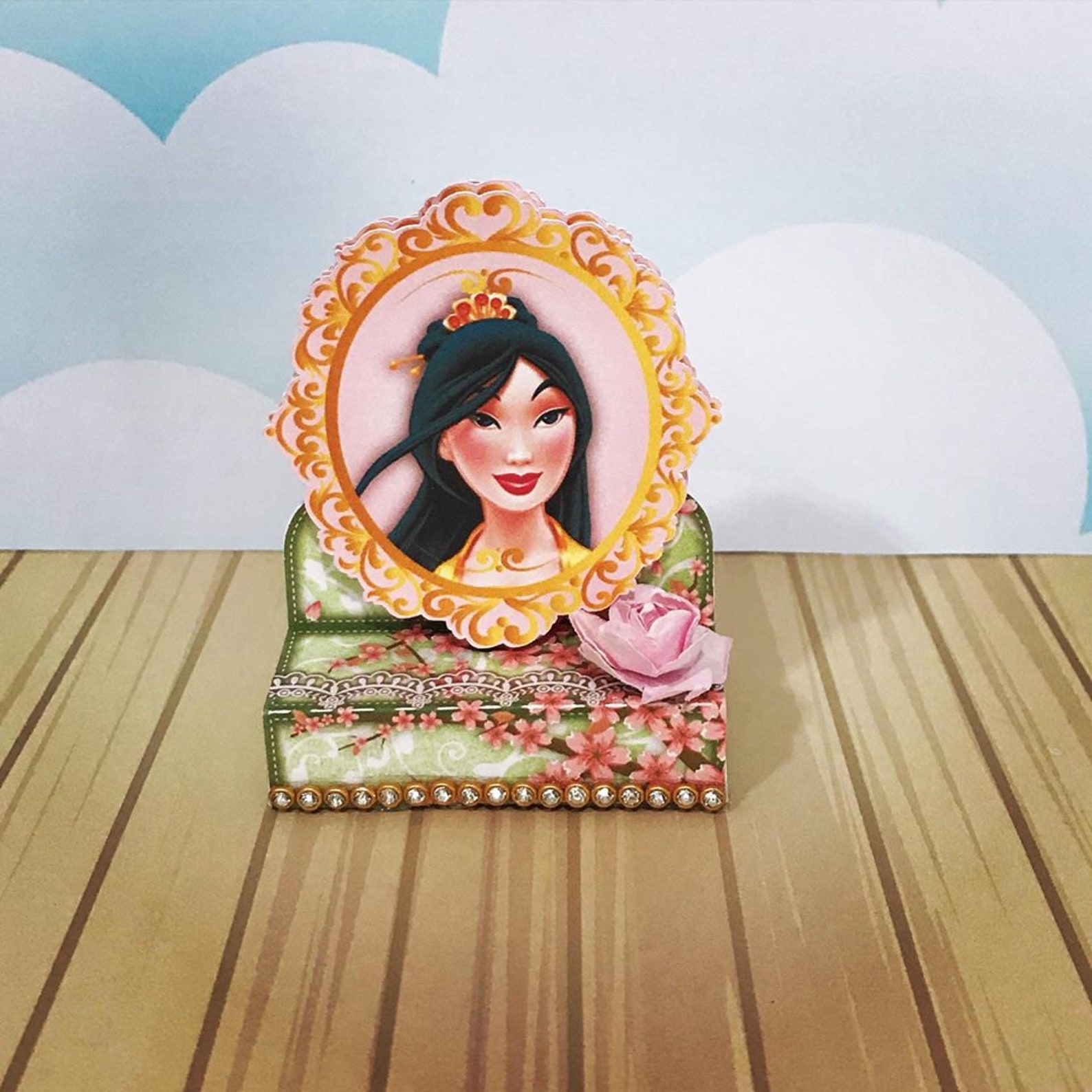 Mulan- Favors Boxes Personalized, Party Supplies Tags Digital, Cake ...