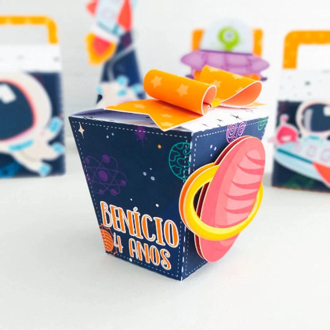 Astronaut Favors Boxes Personalized Party Supplies Tags - Etsy