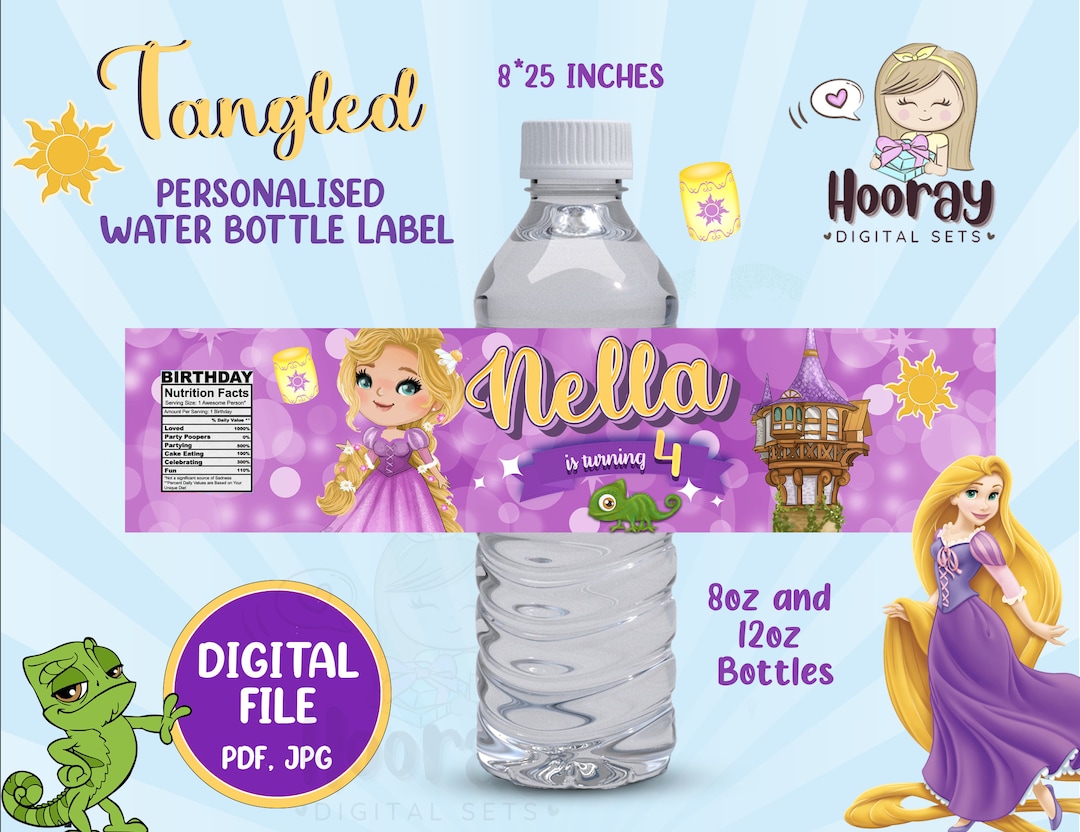 Personalised Tangled Rapunzel Happy Birthday, Personalised Thank You ...