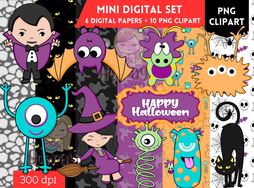 Halloween Clipart Set, Spooky Decor (digital Download) - Etsy