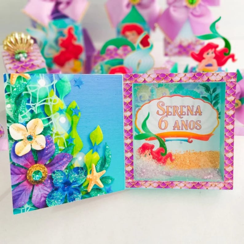 The Little Mermaid Ariel Favors Boxes Personalized Party - Etsy
