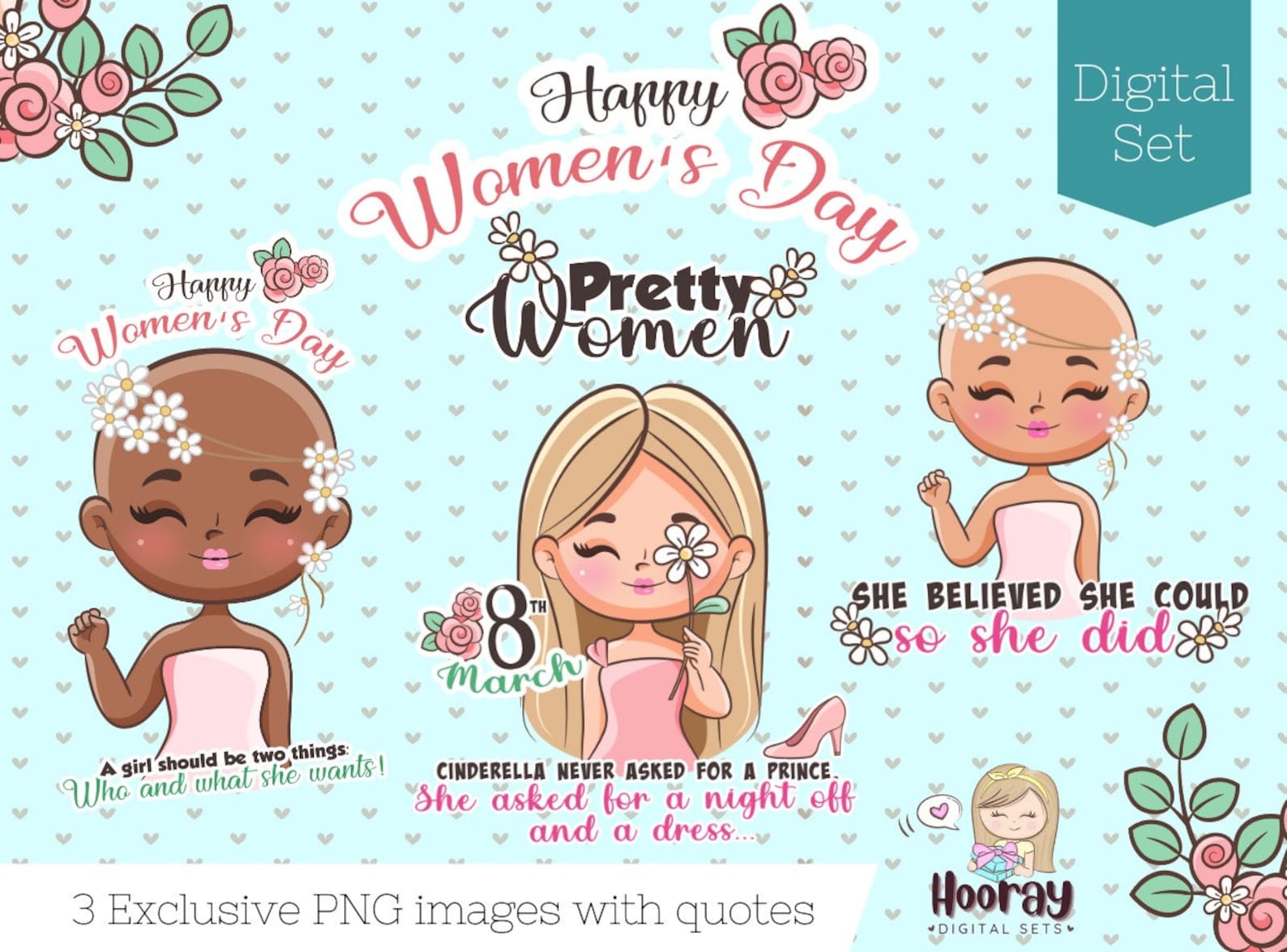Girl Power Clipart, Girl Clipart, Strong Women, Girl Empowerment, Women ...