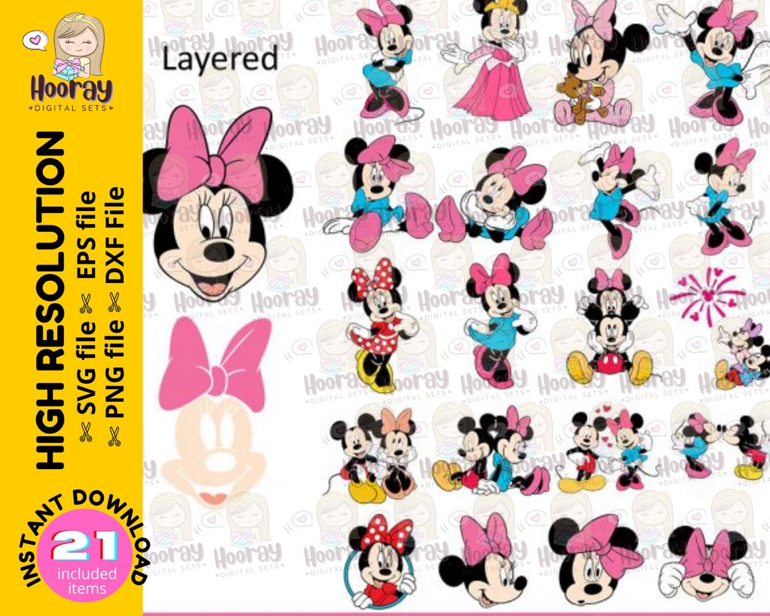 Minnie Mouse SVG, Minnie Cut File, Minnie Mouse Clip Art, Minnie Mouse ...
