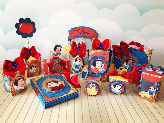 Snow White EASY Templates Favors Boxes Personalized Party - Etsy
