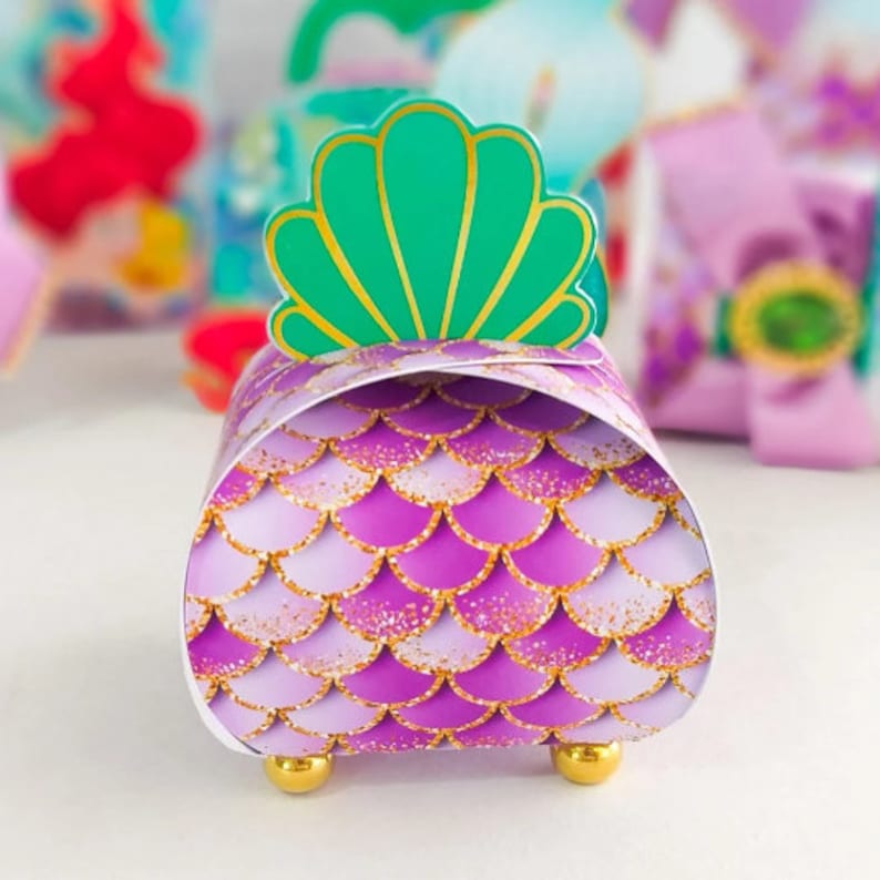 The Little Mermaid Ariel Favors Boxes Personalized Party - Etsy