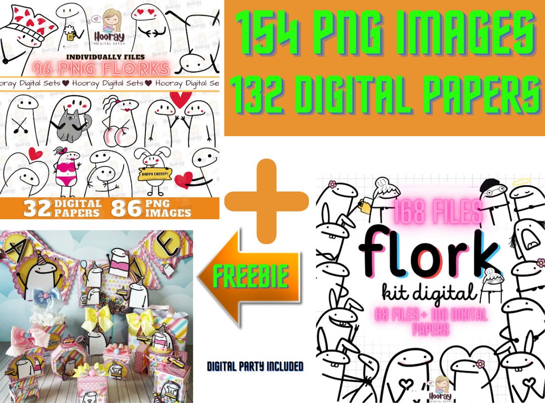 Flork Digital Set Clipart Images Flork PNG Flork Digital - Etsy Singapore