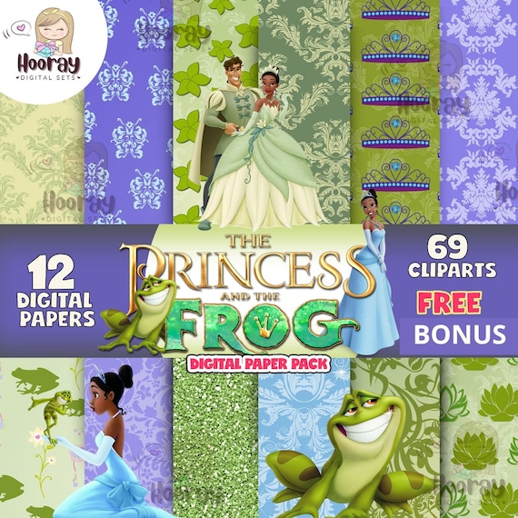 The Princess and the Frog Clipart the Princess and the Frog - Etsy