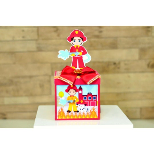 Fireman/ Firefighter Favors Boxes Personalized Party Supplies - Etsy