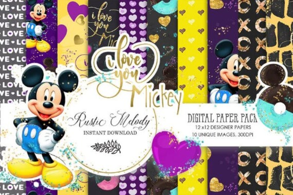 Mickey Paper High Quality Mickey Paper Mickey Digital Paper - Etsy