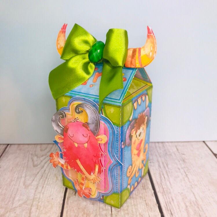 Cute Monsters Favors Boxes Personalized Party Supplies Tags - Etsy