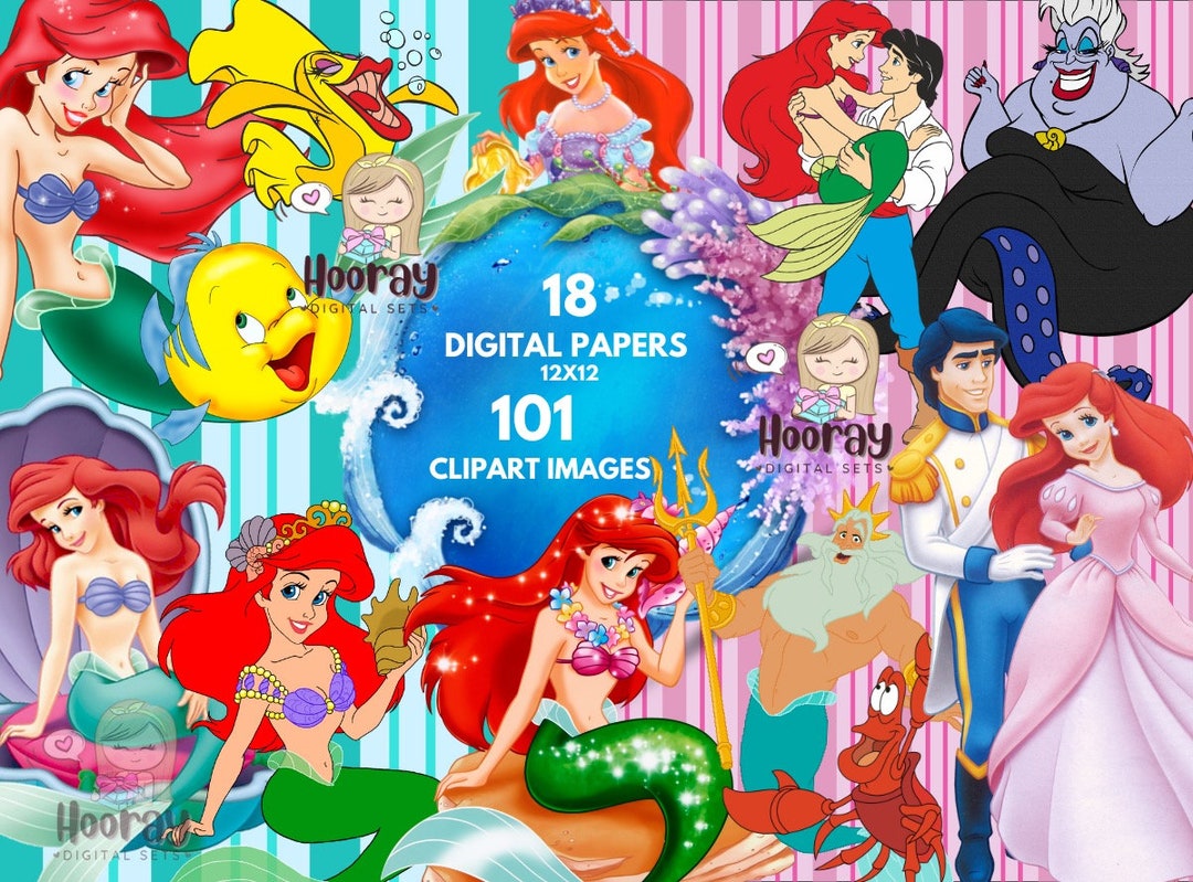 The Little Mermaid Paper High Quality the Little Mermaid Clipart the ...