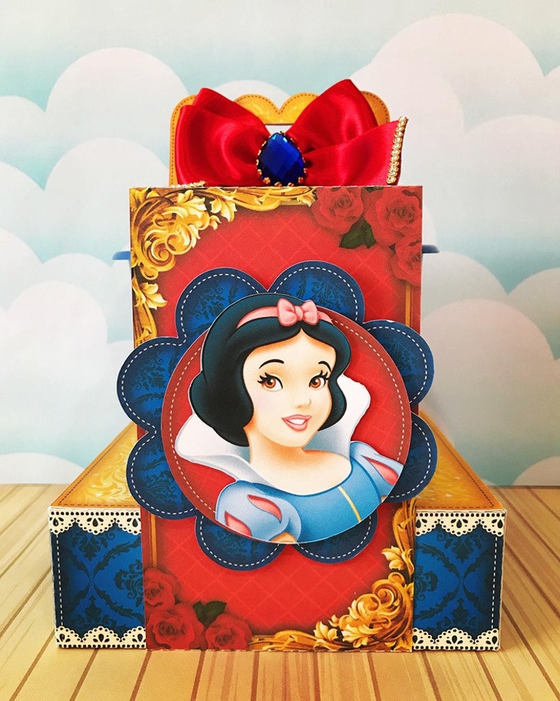 Snow White EASY Templates Favors Boxes Personalized Party - Etsy