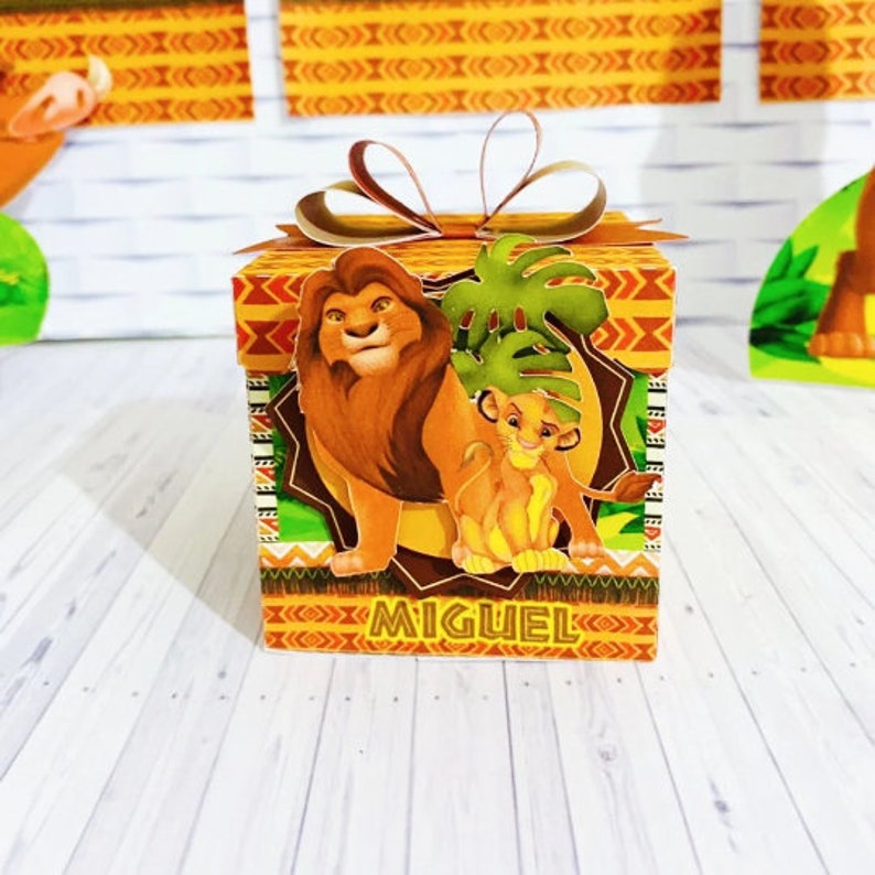 The Lion King Party Kit – Personalized Favor Boxes, Cake Printable ...