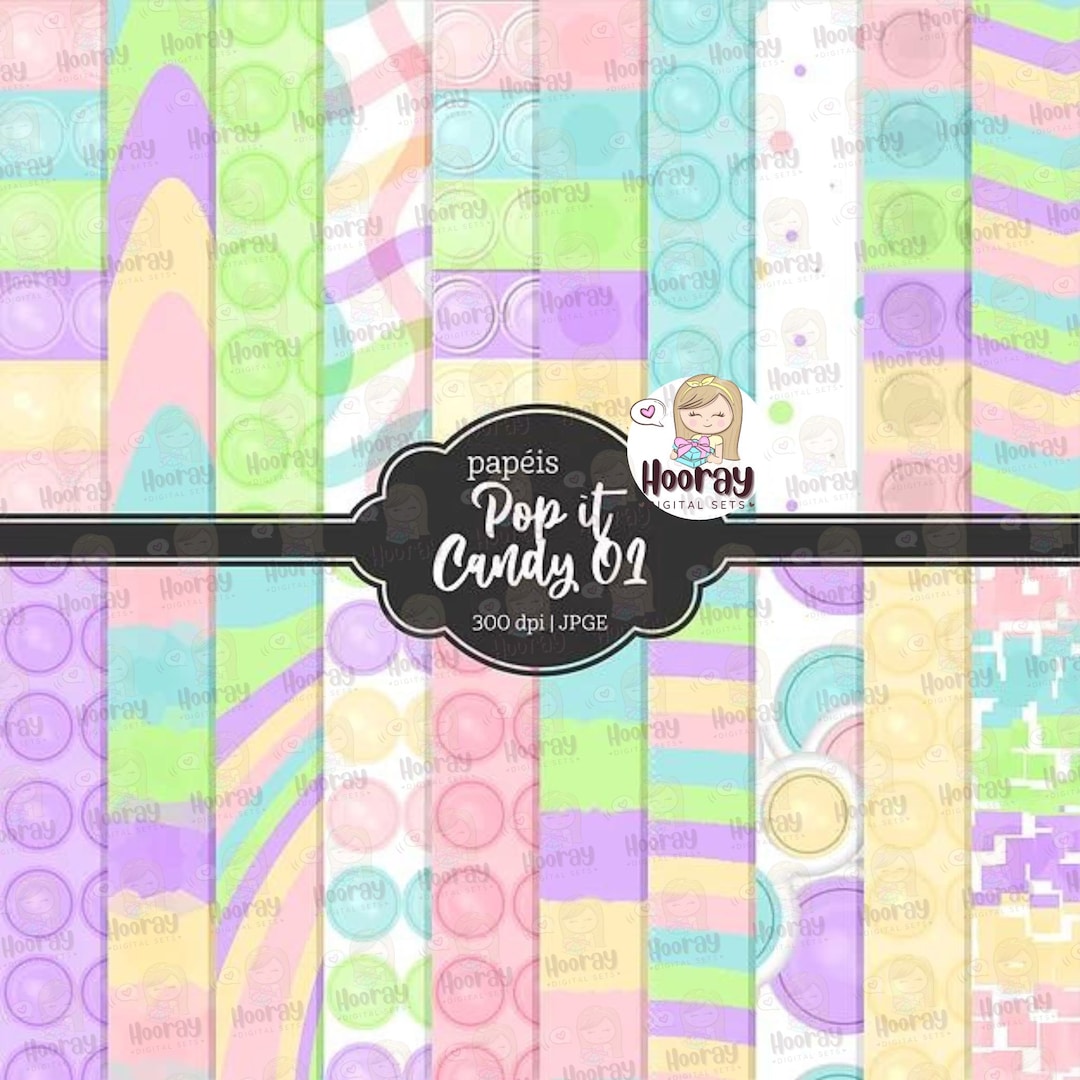 Pop It Candy Colour Paper Pop It Candy Colour Digital Paper Download ...