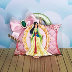 Mulan- Favors Boxes Personalized, Party Supplies Tags Digital, Cake ...