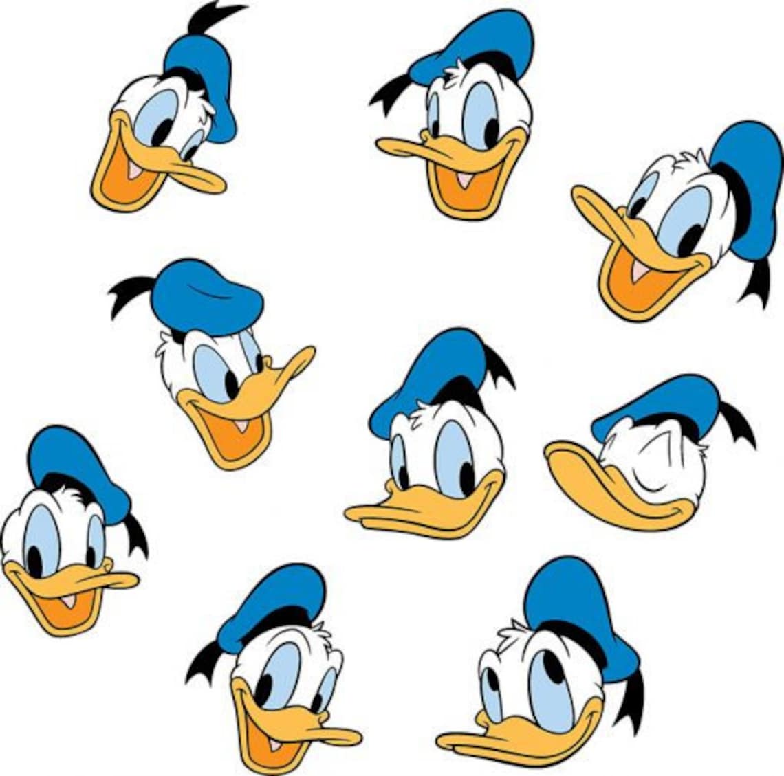 Donald Duck SVG Donald Duck Cut File Donald Duck Clip Art - Etsy UK