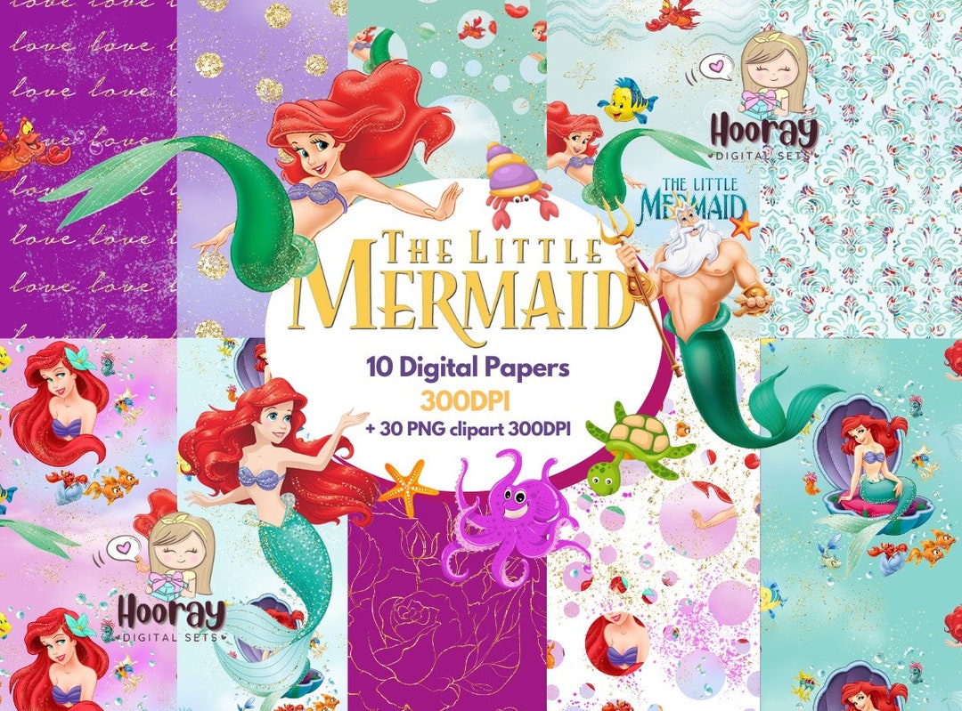 The Little Mermaid Paper High Quality the Little Mermaid Clipart the ...