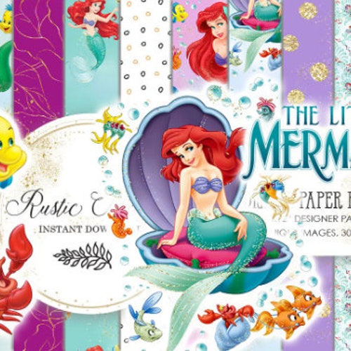 The Little Mermaid Paper High Quality the Little Mermaid Paper - Etsy