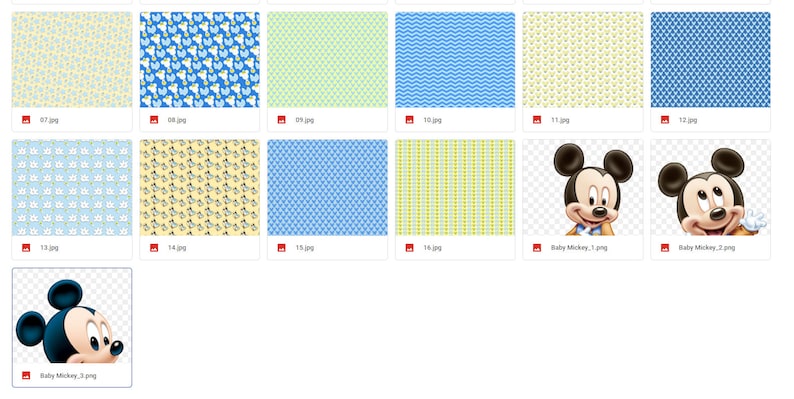 Baby Mickey Digital Paper – Clipart & Backgrounds (instant Download) - Etsy