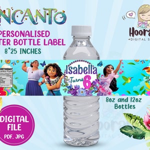 Personalized Encanto Happy Birthday, Personalized Thank You Water ...