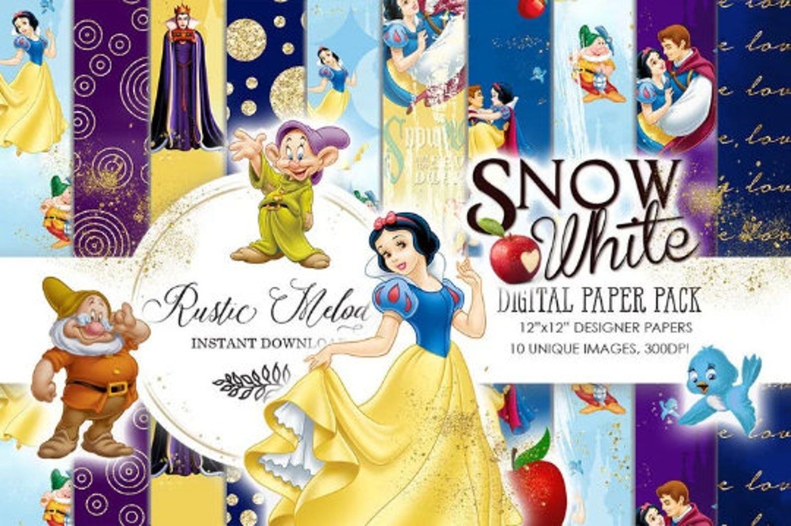 Snow White Paper High Quality Snow White Paper Snow White - Etsy UK