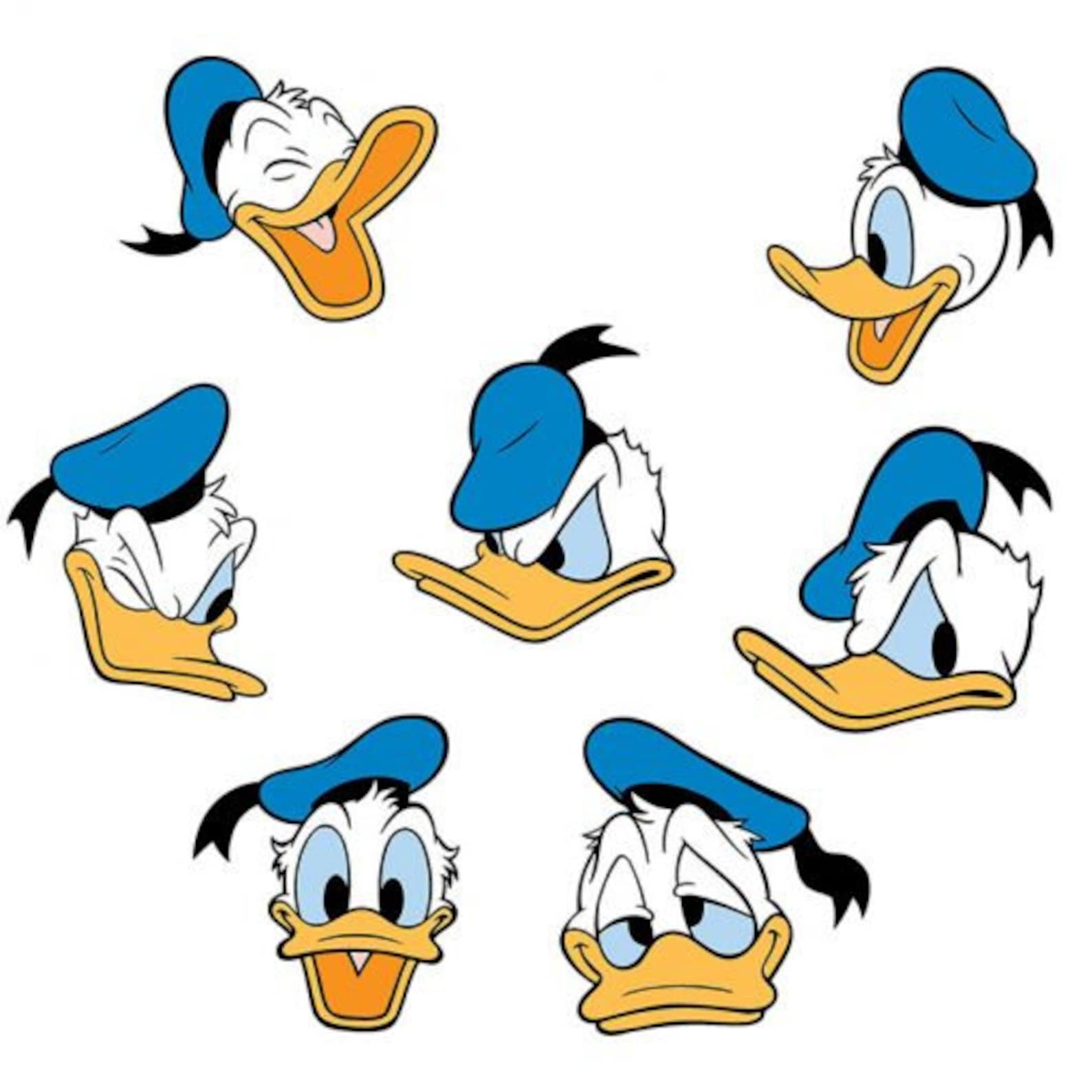 Donald Duck SVG Donald Duck Cut File Donald Duck Clip Art - Etsy UK