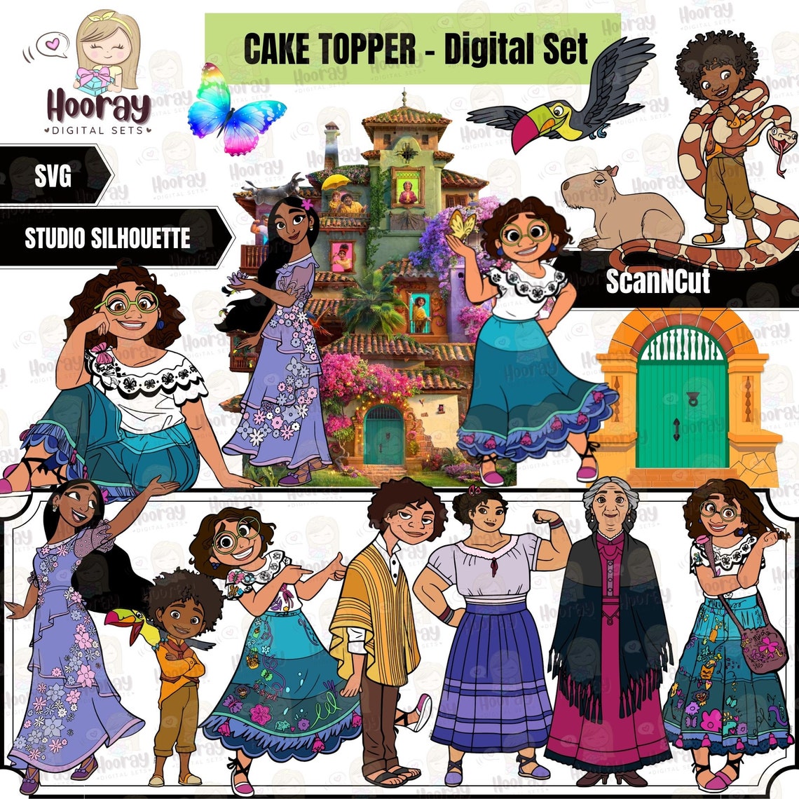 Encanto Clipart/cake Topper Encanto Paper Encanto Digital Paper ...