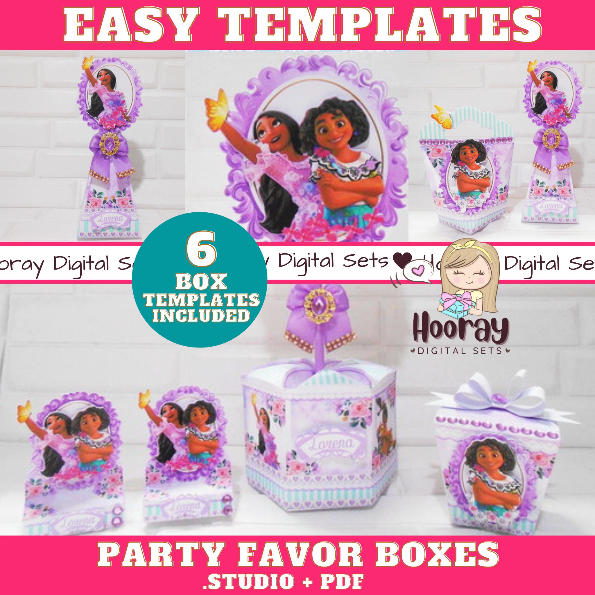 Encanto EASY Templates ENCANTO Party Encanto Favor Boxes - Etsy