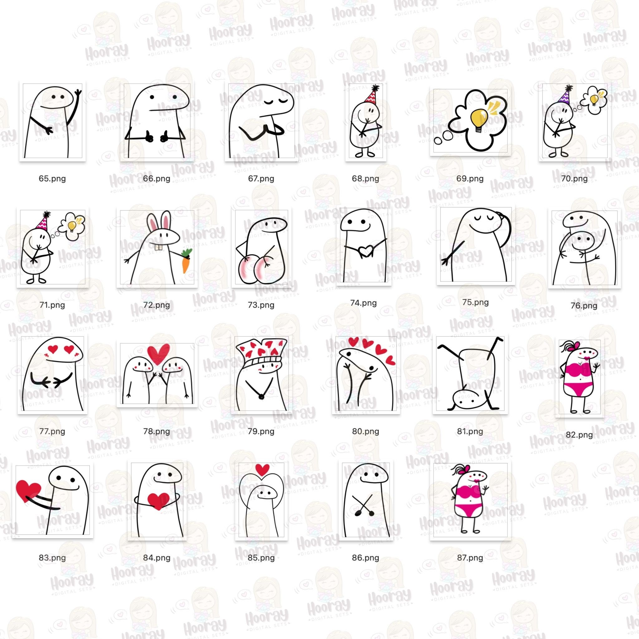 Flork Digital Set Clipart Images Flork PNG Flork Digital - Etsy