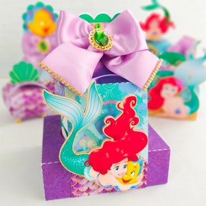 The Little Mermaid Ariel - Favors Boxes Personalized, Party Supplies ...