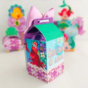 The Little Mermaid Ariel - Favors Boxes Personalized, Party Supplies ...