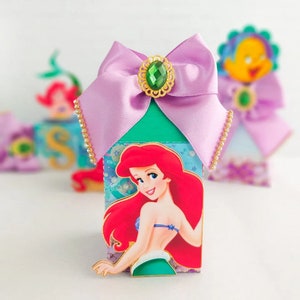 The Little Mermaid Ariel - Favors Boxes Personalized, Party Supplies ...