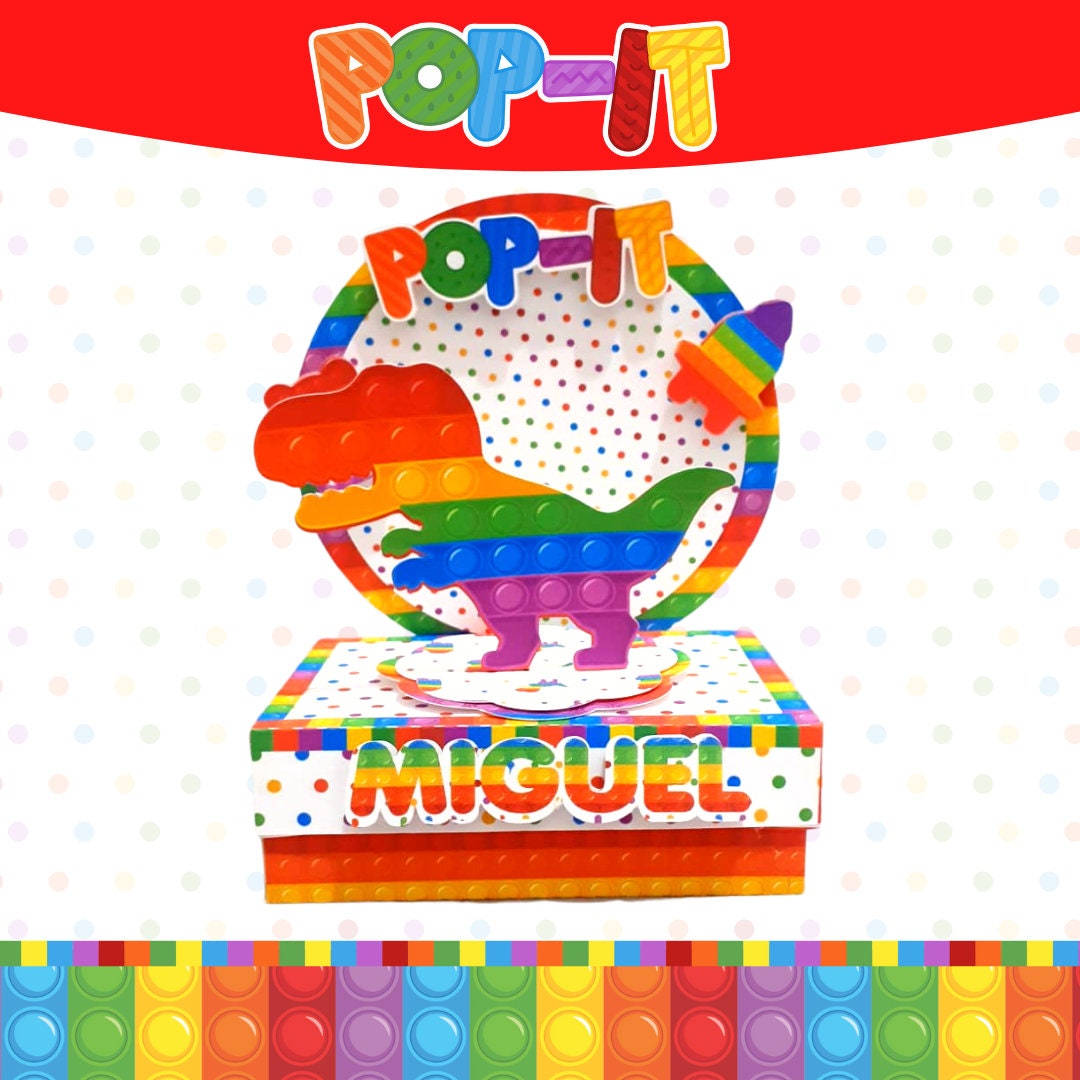 Fidget Toys Pop It Vibrant Colours - PNG Favors Boxes Personalized ...
