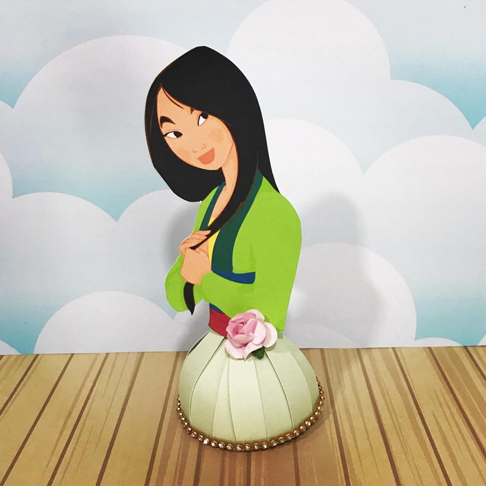 Mulan- Favors Boxes Personalized, Party Supplies Tags Digital, Cake ...