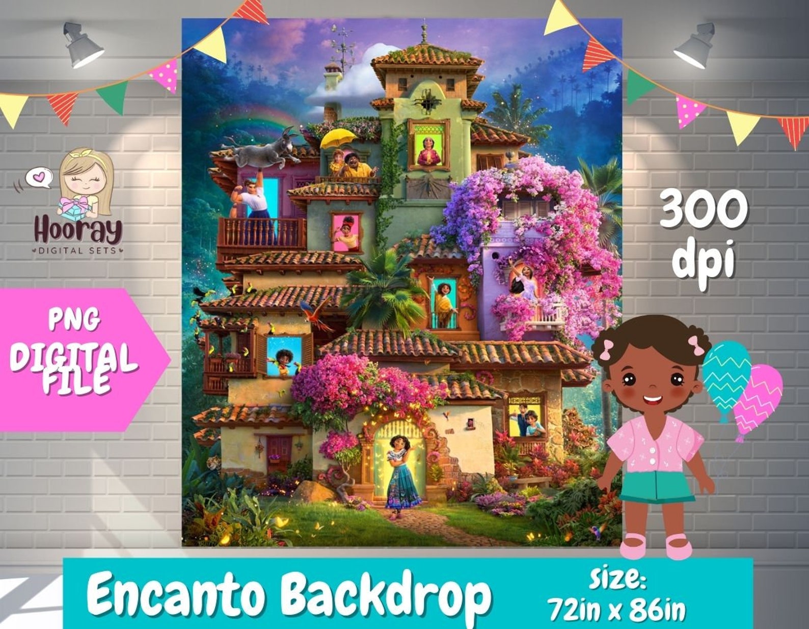 Encanto Casita Backdrop/banner 72' X 86' 300 DPI High | Etsy Canada